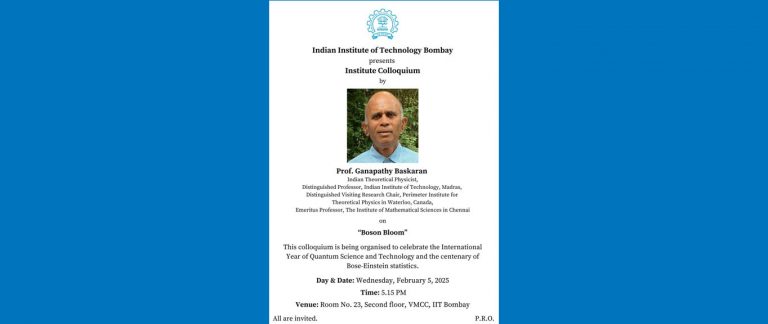 LECTURE SERIES - Indian Institute of Technology Bombay